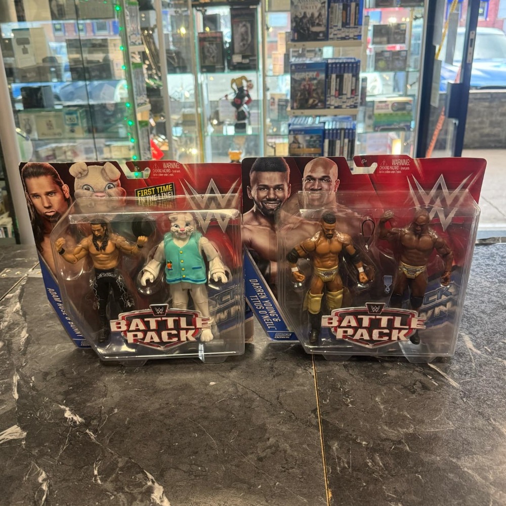 Pre-owned WWE AEW MATTEL BATTLE PACK X2 Adam Rose & Bunny, Darren Young ...